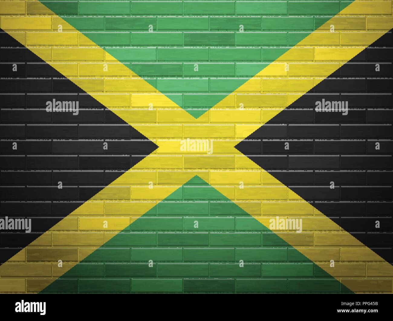Flag jamaica banner on Stock Vector Images - Alamy