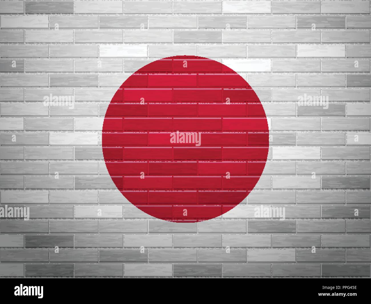 Vintage Japan Flag Stock Vector Images Alamy