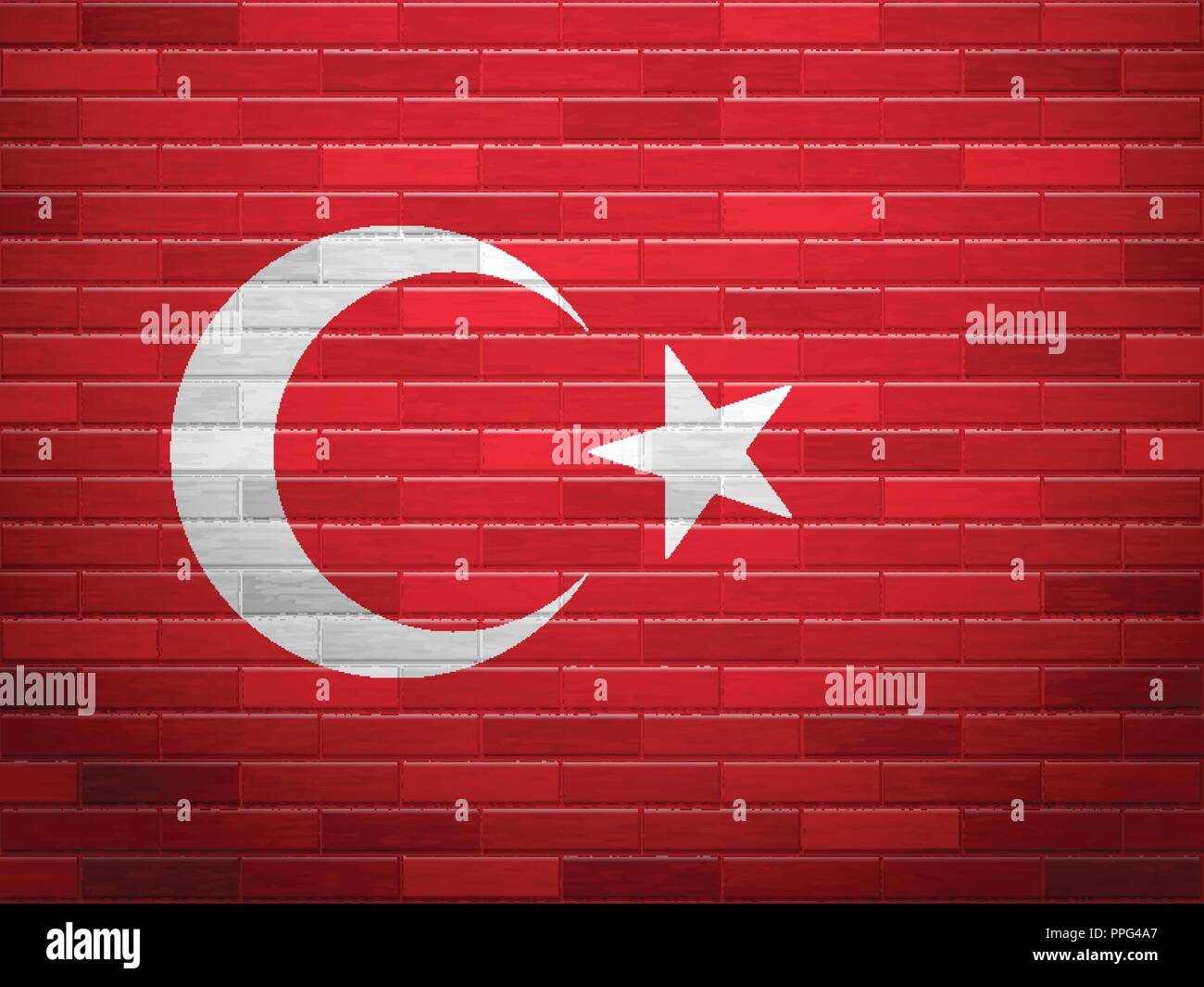 Flag turkey on texture Stock Vector Images - Alamy