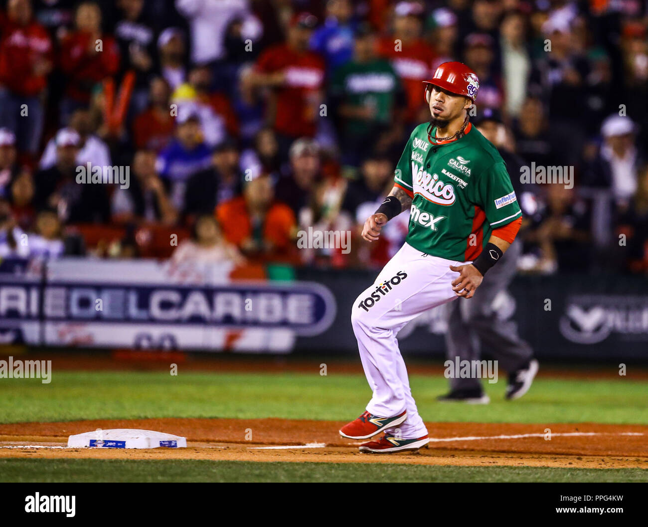 Actions of the Caribbean Series baseball game with the match of ...