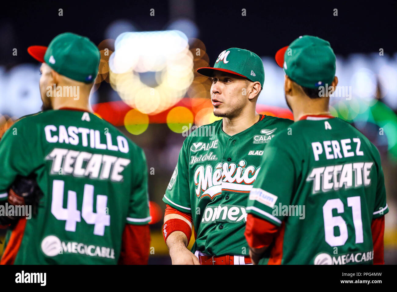 Actions of the Caribbean Series baseball game with the match of ...