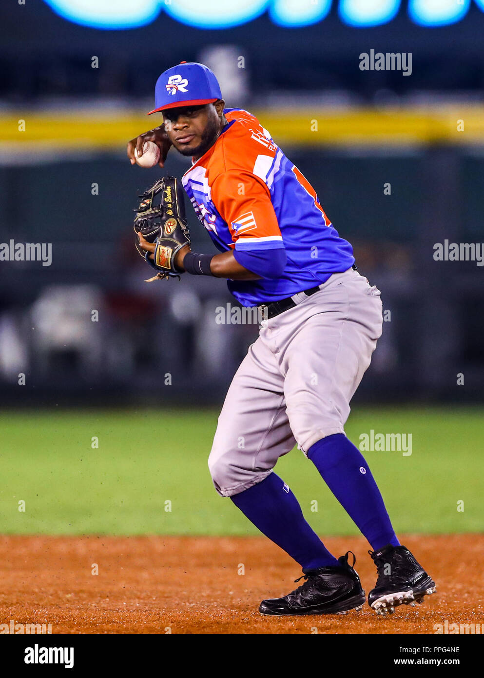 Actions of the Caribbean Series baseball game with the match of ...