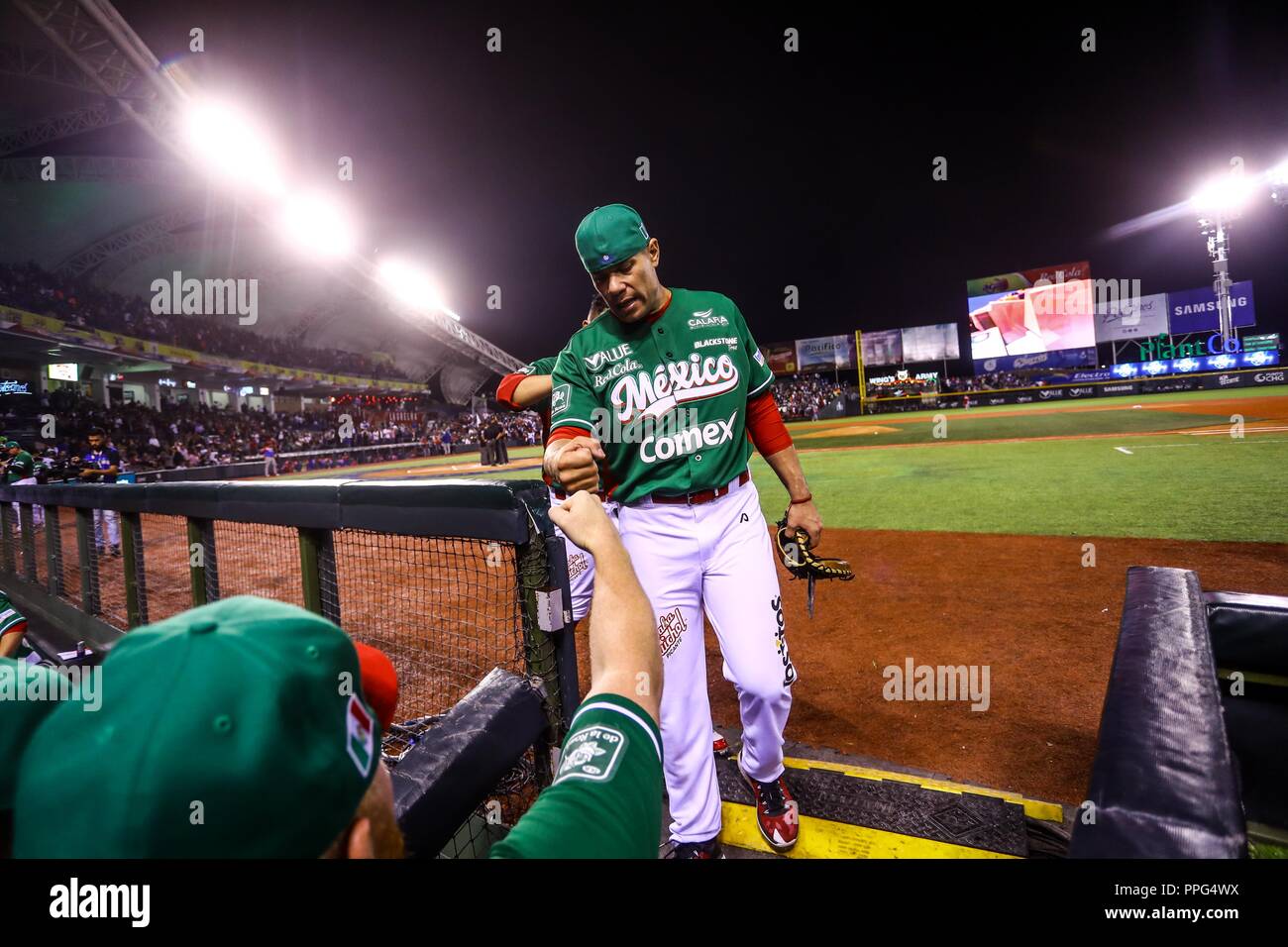 Actions of the Caribbean Series baseball game with the match of ...