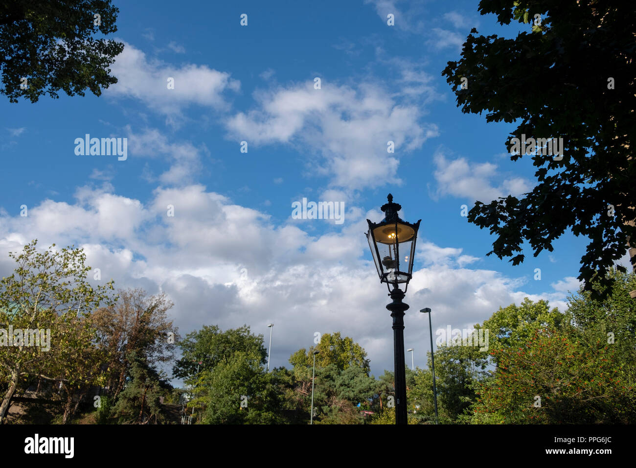 Gas lantern in Dusseldorf, Germany Stock Photo - Alamy
