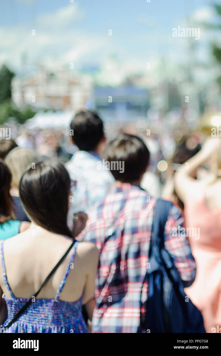 Crowd of people from behind abstract hi-res stock photography and ...