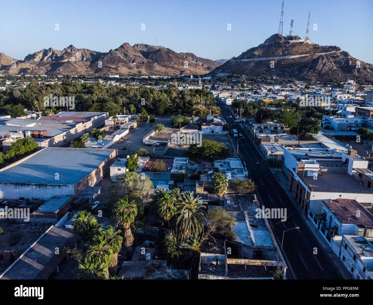 Downtown Hermosillo. Downtown Hermosillo Sonora. Panoramic view. Aerial ...