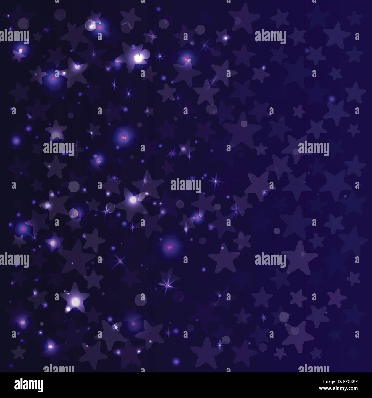 Night sky. Abstract background with stars. Flash of light. Vector ...