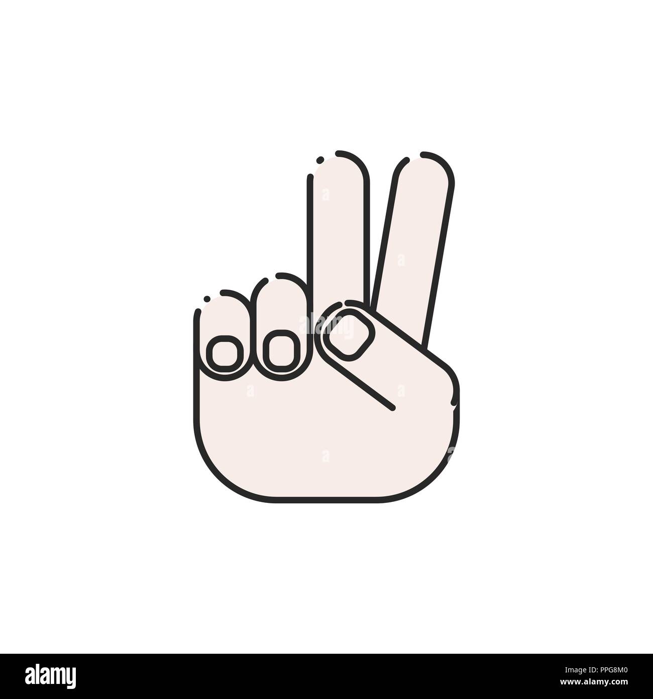 Flat icon of a hand. Two thumbs up. Vector illustration Stock Vector ...