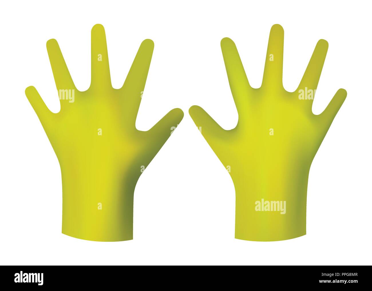 Yellow rubber gloves. Work clothes for hands. Professional cleaning ... Yellow rubber gloves. Work clothes for hands. Professional cleaning ...