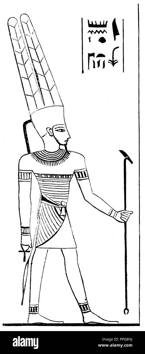 Egyptian god of wind Black and White Stock Photos & Images - Alamy