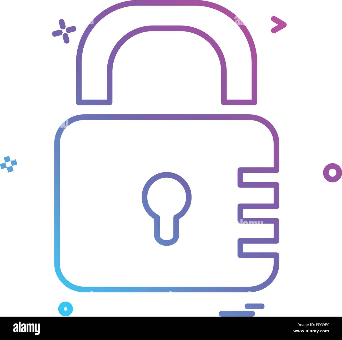 Lock icon design vector Stock Vector Image & Art - Alamy