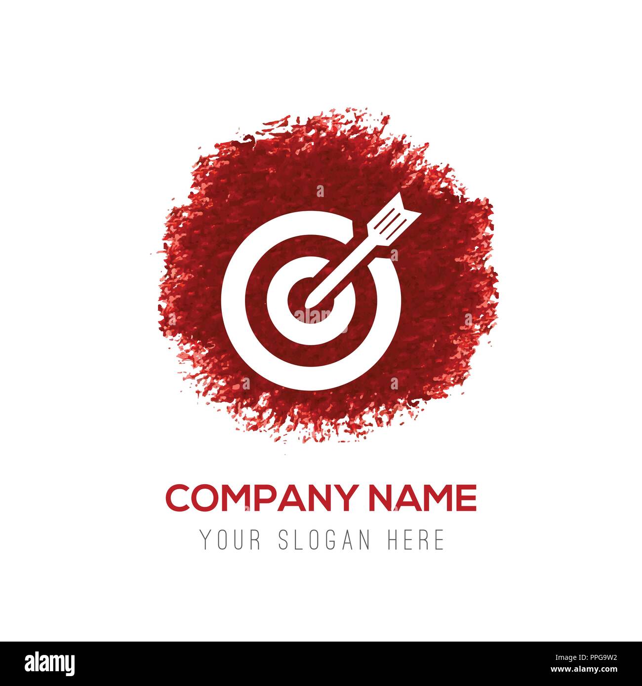 Target Icon - Red WaterColor Circle Splash Stock Vector Image & Art - Alamy