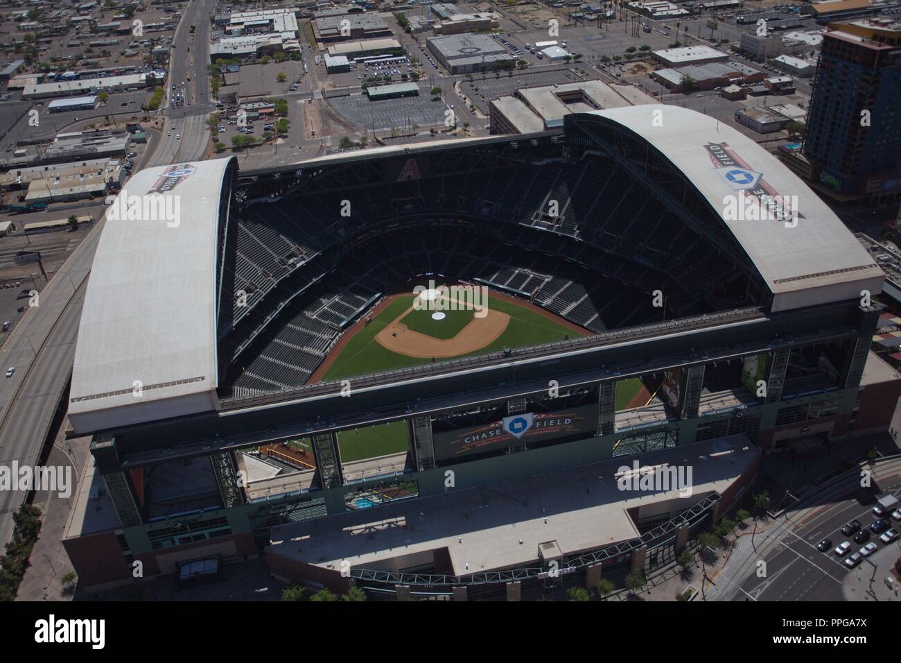 Chase Field Stadium, home of Arizona Diamondbacks Major League Baseball ...