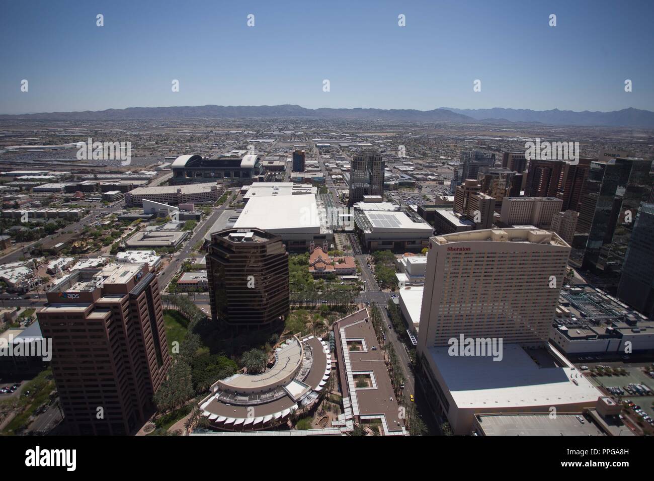Buildings, downtown Phoenix, skyscrapers, tower, metropolis, big city ...