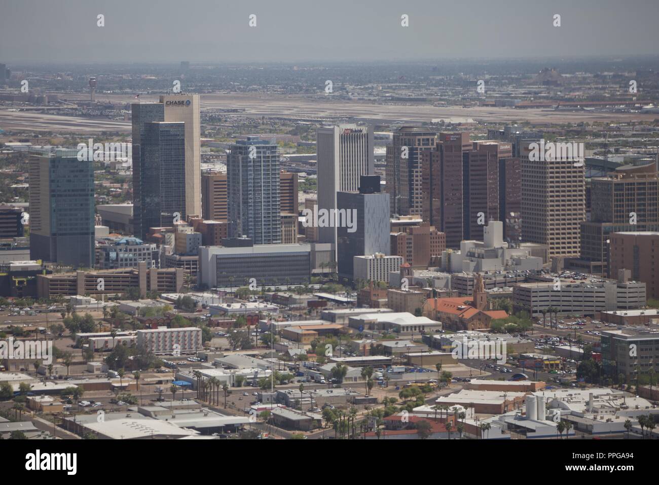 Buildings, downtown Phoenix, skyscrapers, tower, metropolis, big city ...