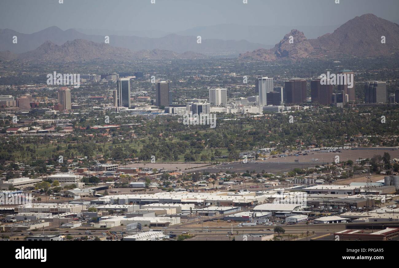 Buildings, downtown Phoenix, skyscrapers, tower, metropolis, big city ...