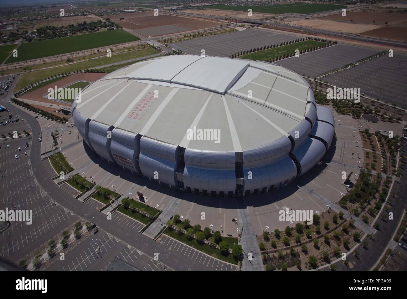 Aerial photography of Phoenix, Stadium of the University of Phoenix ...