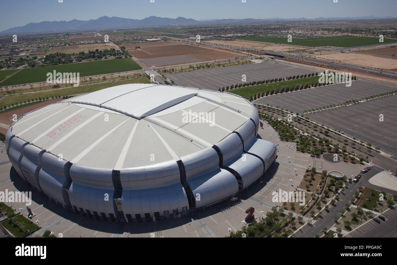 Aerial photography of Phoenix, Stadium of the University of Phoenix ...
