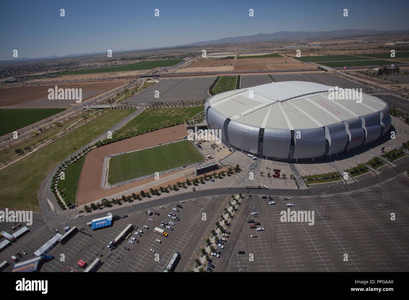 Aerial photography of Phoenix, Stadium of the University of Phoenix ...
