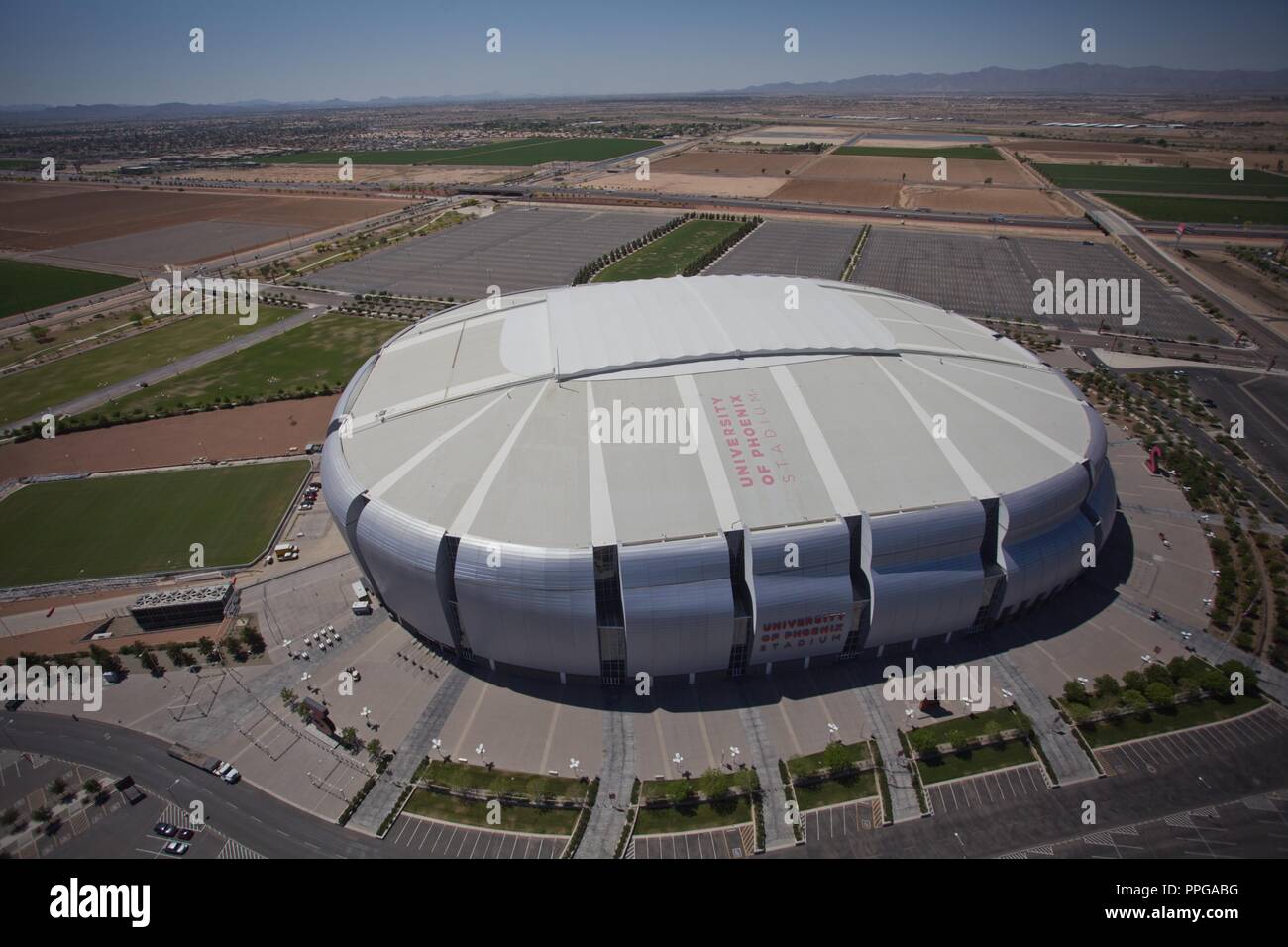 Aerial photography of Phoenix, Stadium of the University of Phoenix ...