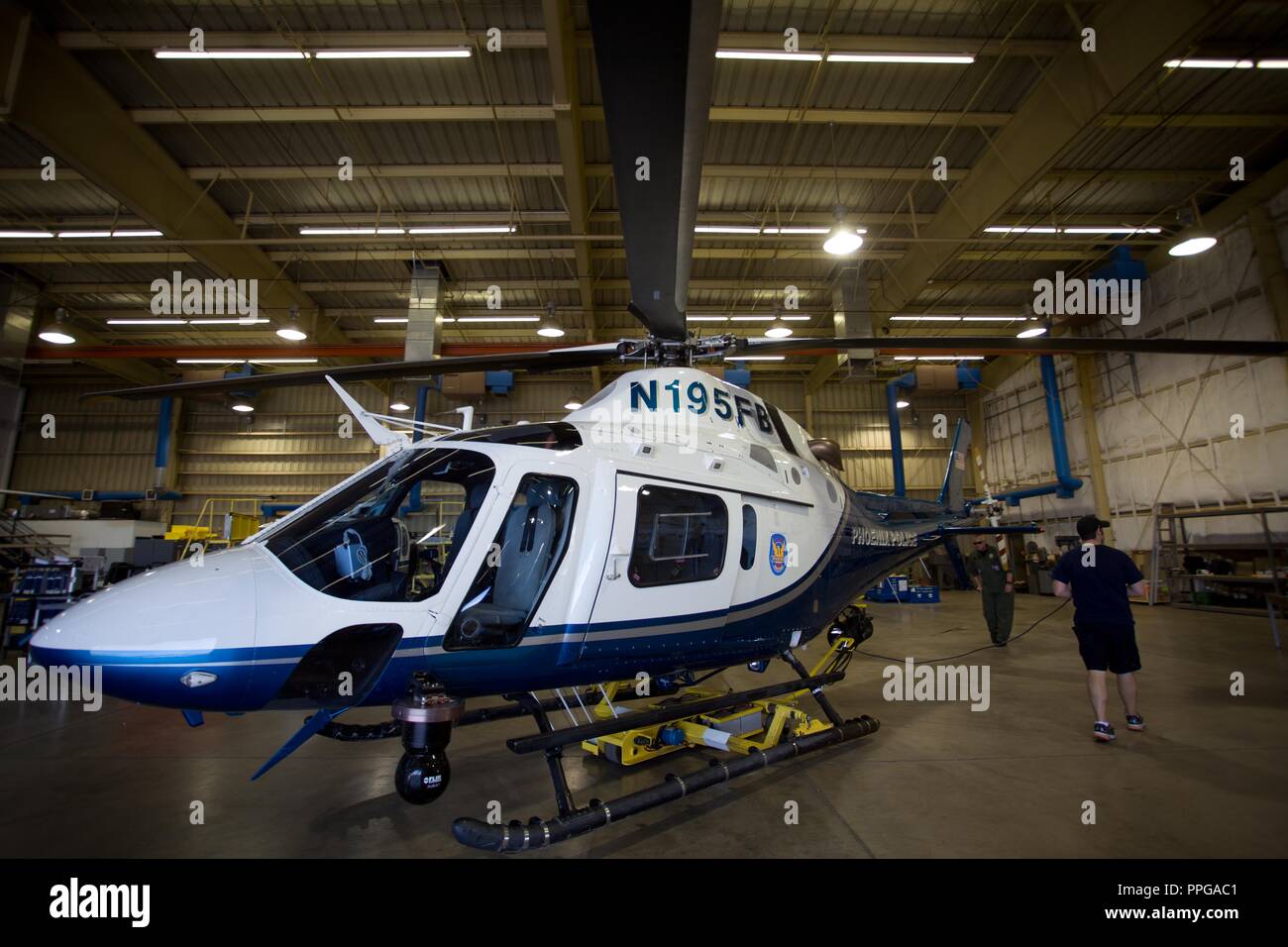 helicopter of the Phoenix police. .Aerial photography of Phoenix, Tempe ...