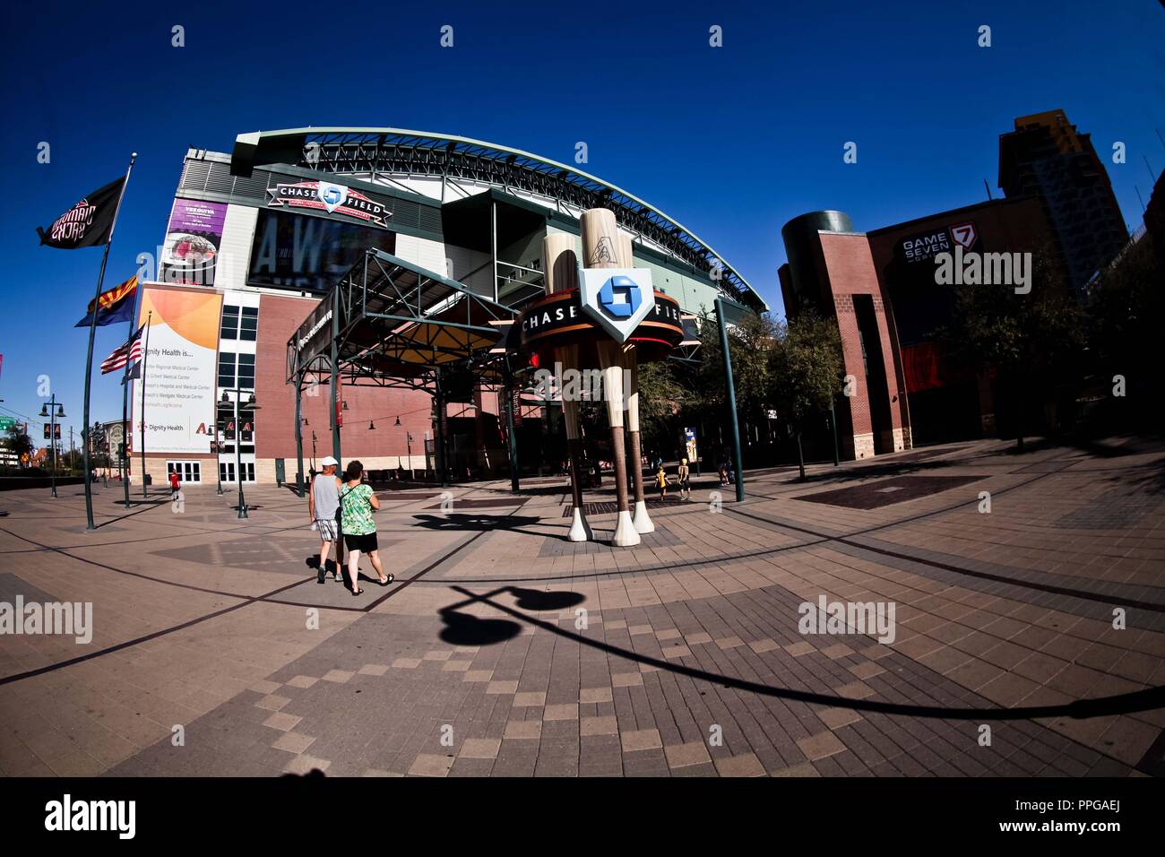 Chase Field Stadium, home of Arizona Diamondbacks Major League Baseball ...