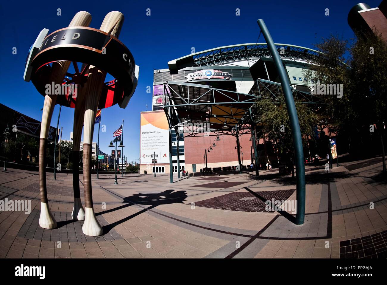 Chase Field Stadium, home of Arizona Diamondbacks Major League Baseball ...
