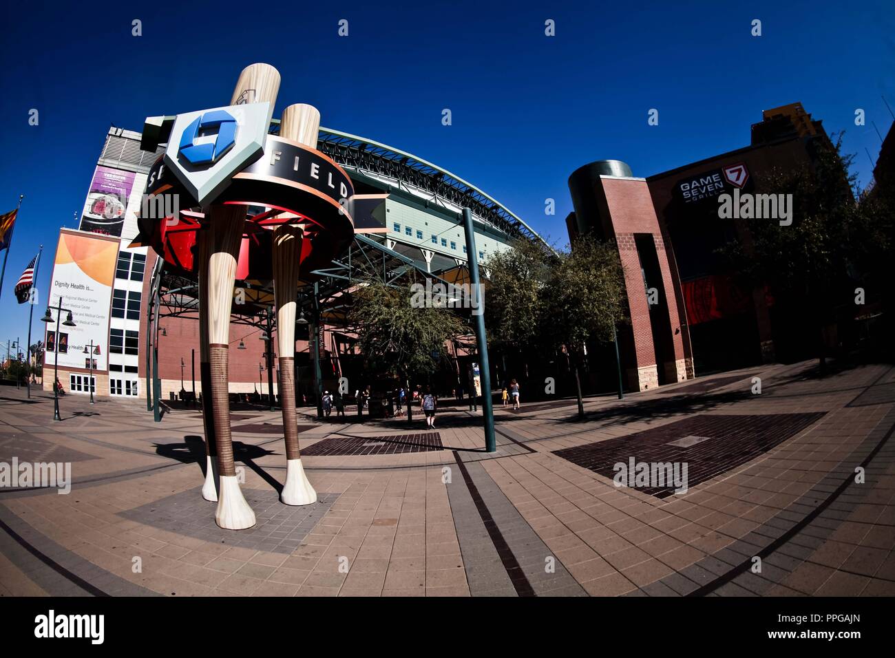 Chase Field Stadium, home of Arizona Diamondbacks Major League Baseball ...