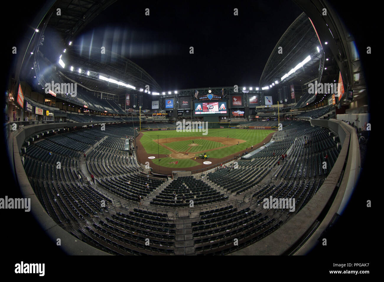 Chase Field Stadium, home of Arizona Diamondbacks Major League Baseball ...