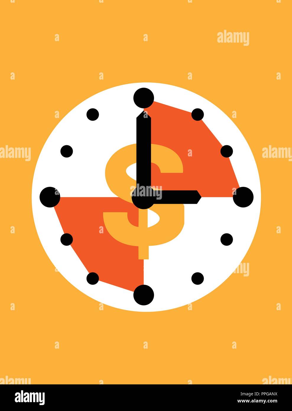 Clock dollar sign icon hi-res stock photography and images - Alamy