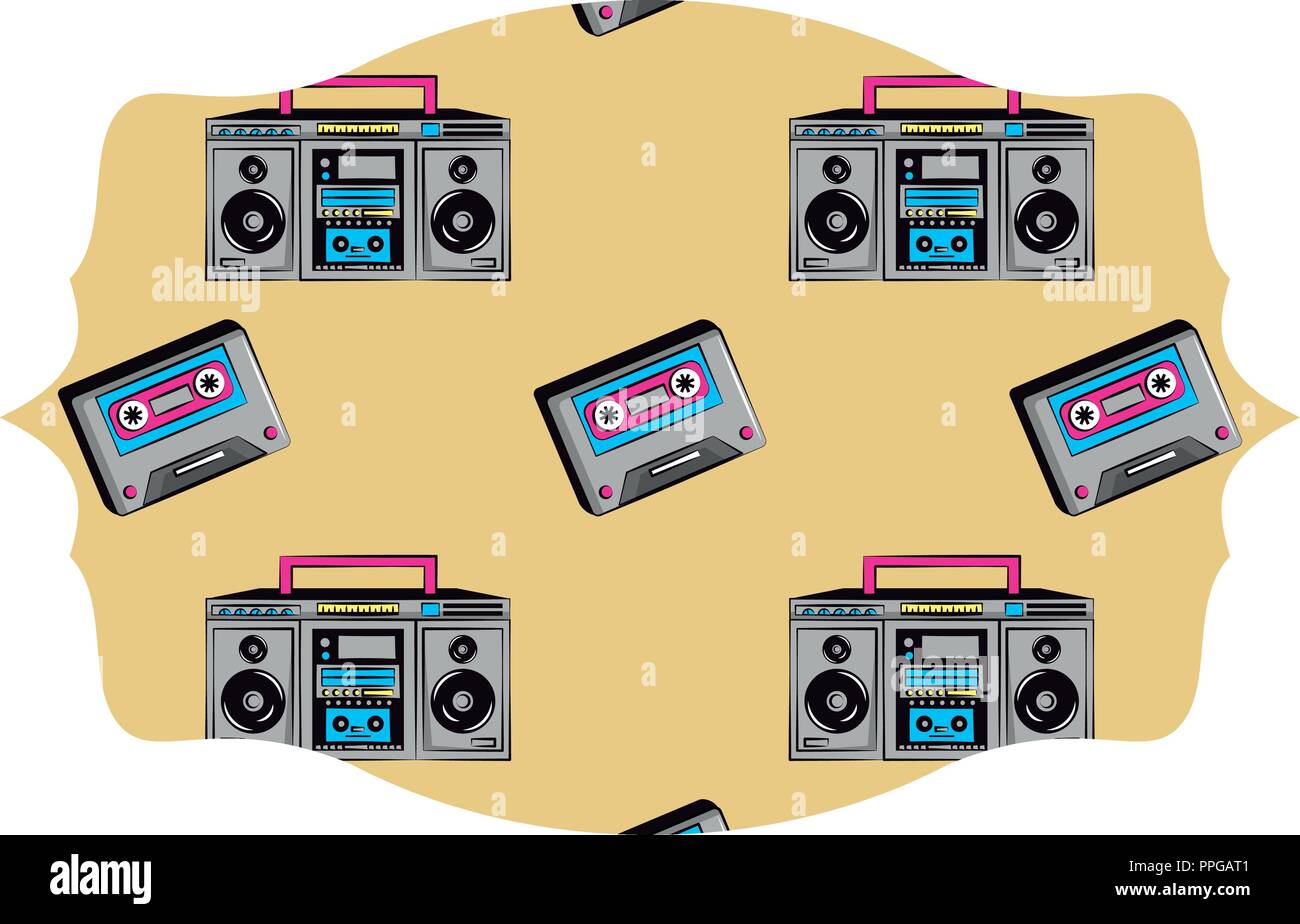 Retro cassettes 90s music Stock Vector Images - Alamy