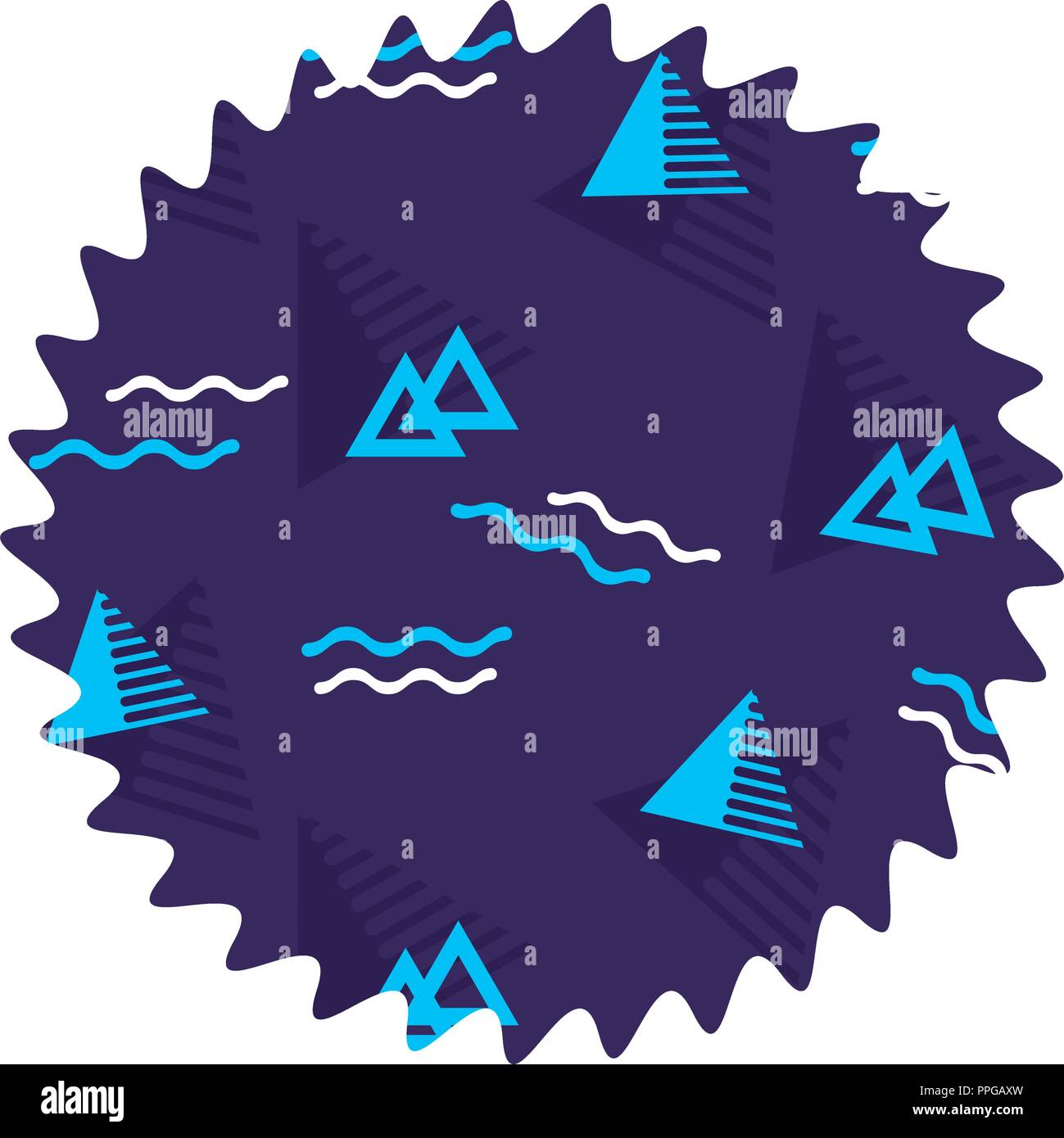 Memphis emblem frame Stock Vector Image & Art - Alamy