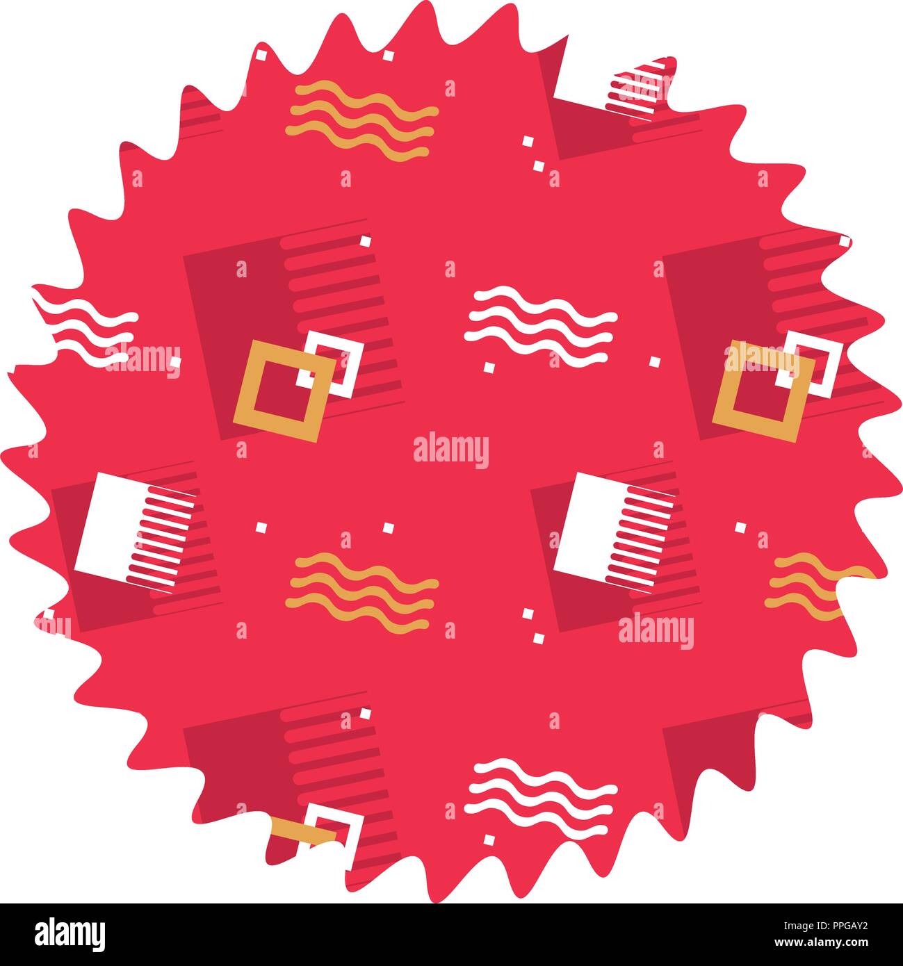 Memphis emblem frame Stock Vector Image & Art - Alamy