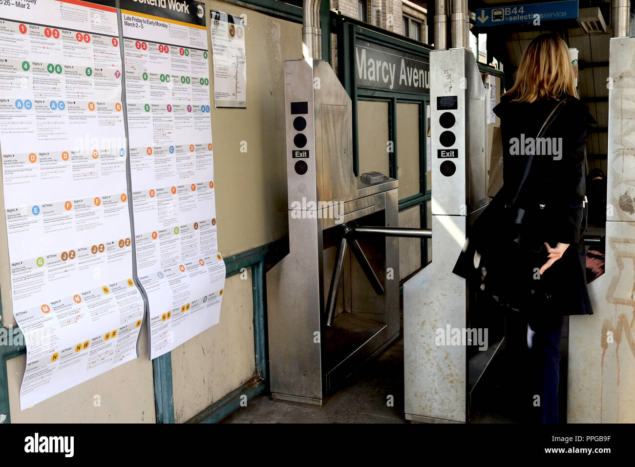 Ongoing Disruption Due to Transit System Maintenance, New York USA Stock Photo - Alamy