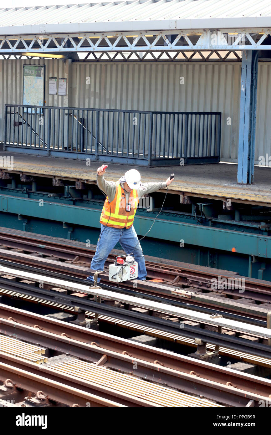 Ongoing Disruption Due to Transit System Maintenance, New York USA Stock Photo - Alamy