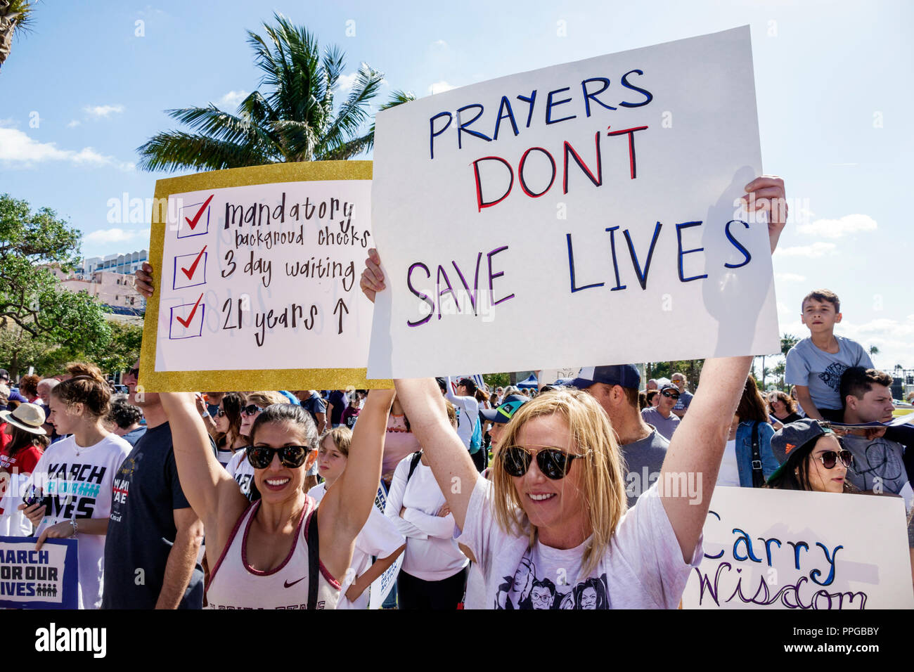 Miami Beach Florida,Collins Park,March For Our Lives,public high school ...