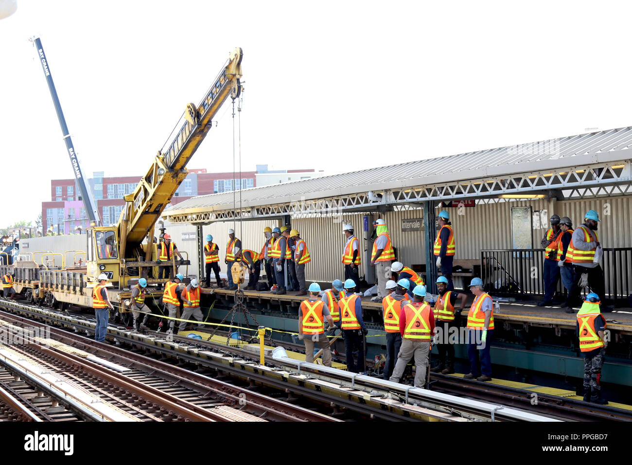 Ongoing Disruption Due to Transit System Maintenance, New York USA Stock Photo - Alamy