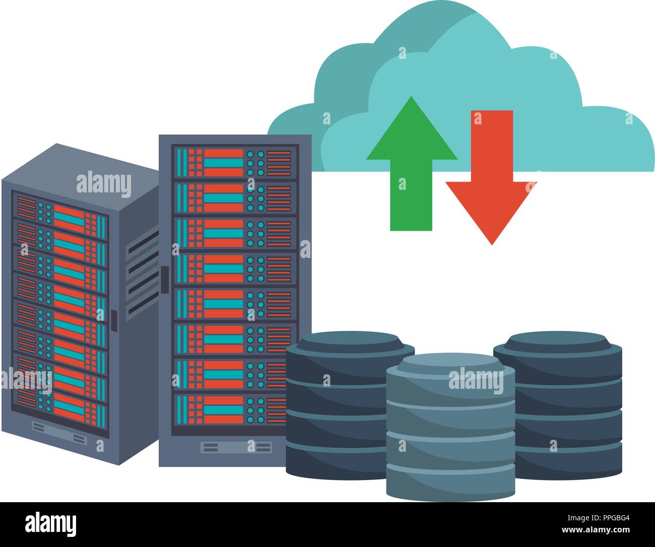 Servers and cloud computing Stock Vector Image & Art - Alamy