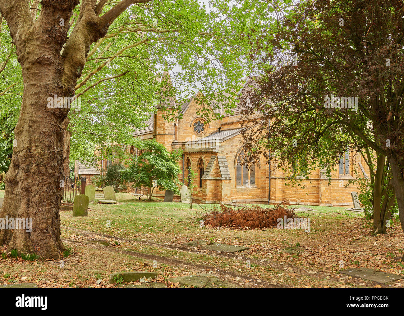 south side of the norman built (1100 AD) round church of the Holy ...