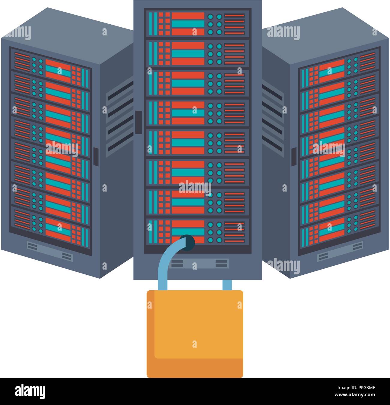 Database with security system Stock Vector Image & Art - Alamy