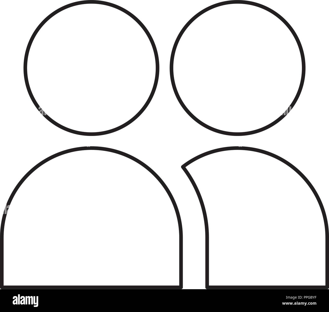 People contact symbol in black and white Stock Vector Image & Art - Alamy