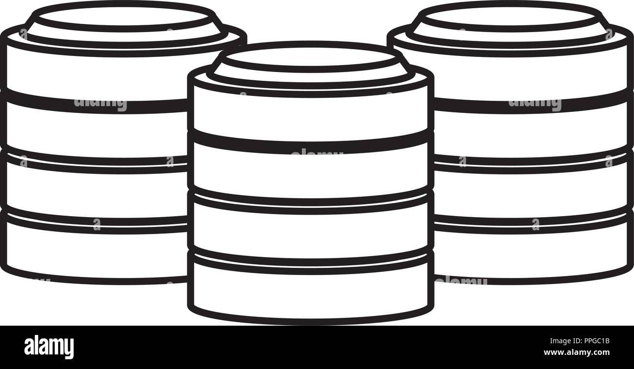 Database storage disks in black and white Stock Vector Image & Art - Alamy