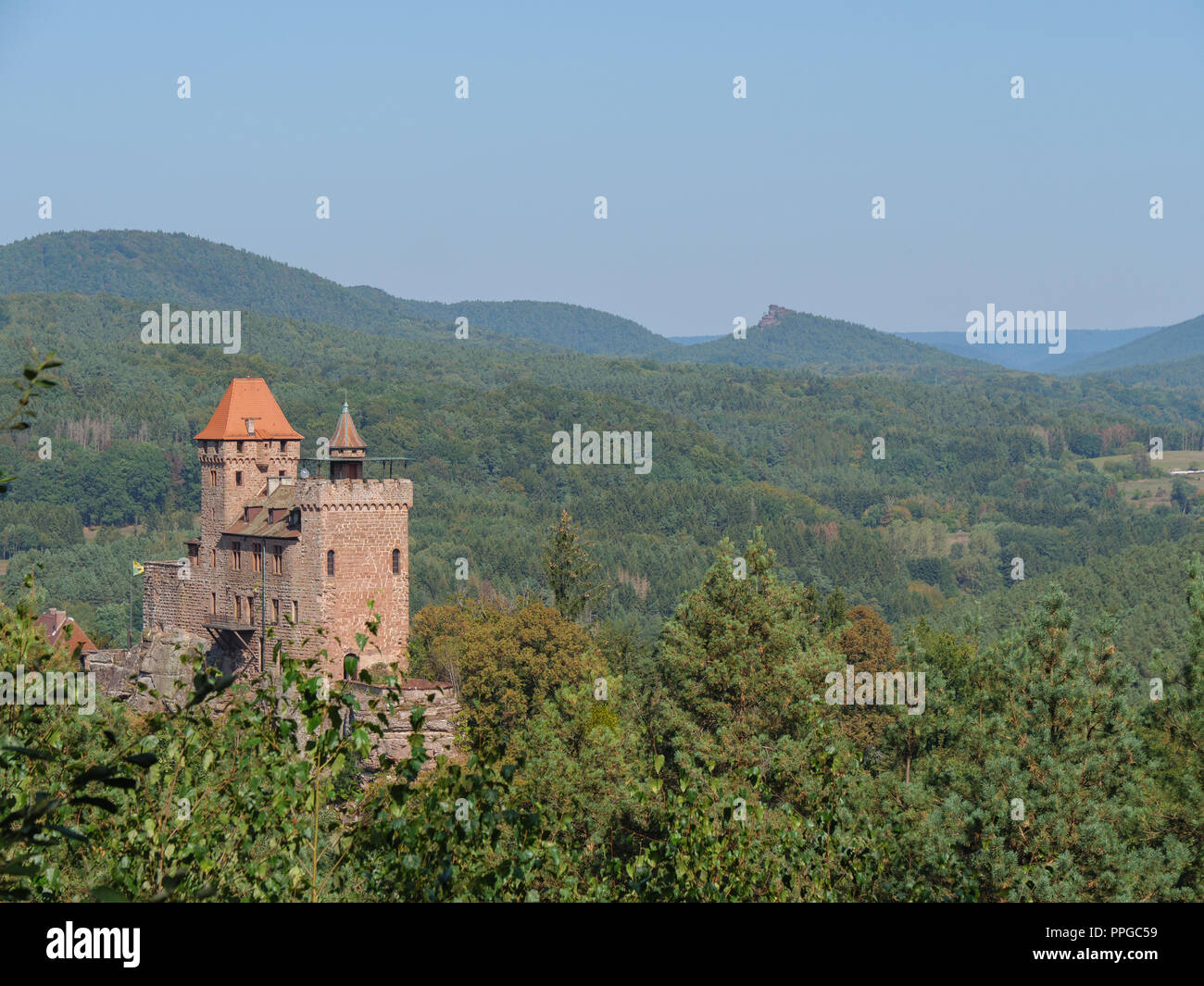castle in the german pfalz Stock Photo - Alamy