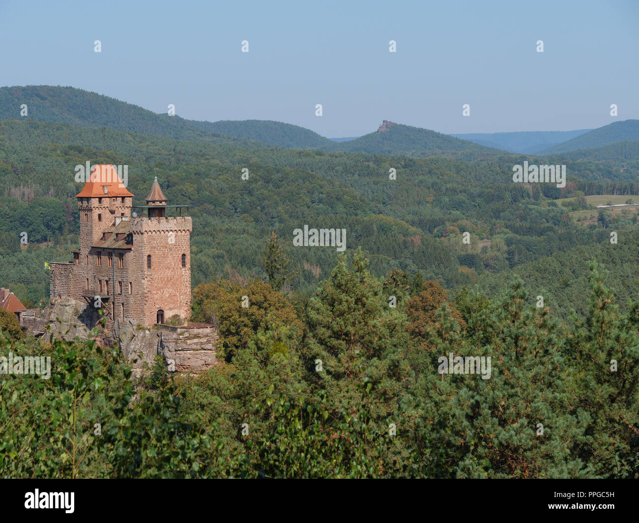 castle in the german pfalz Stock Photo - Alamy