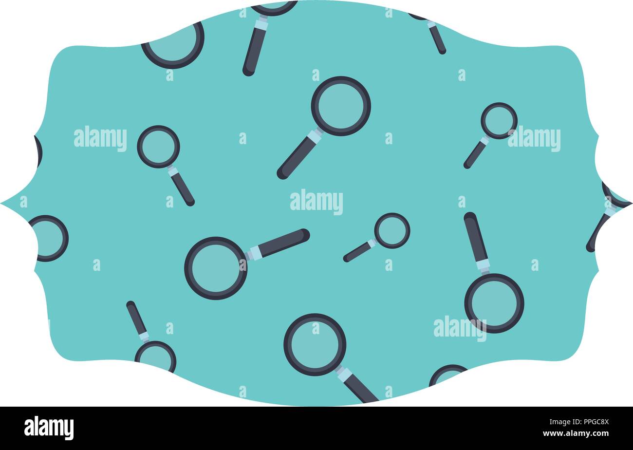 Magnifying glass label frame Stock Vector Image & Art - Alamy