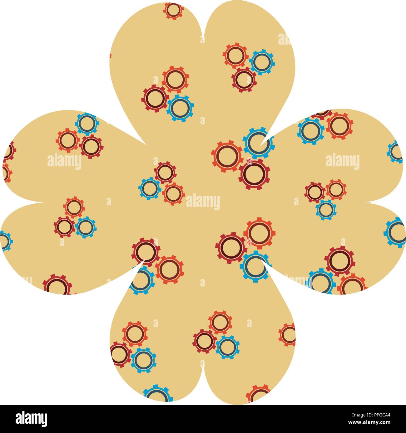 Gears Flower frame Stock Vector Image & Art - Alamy