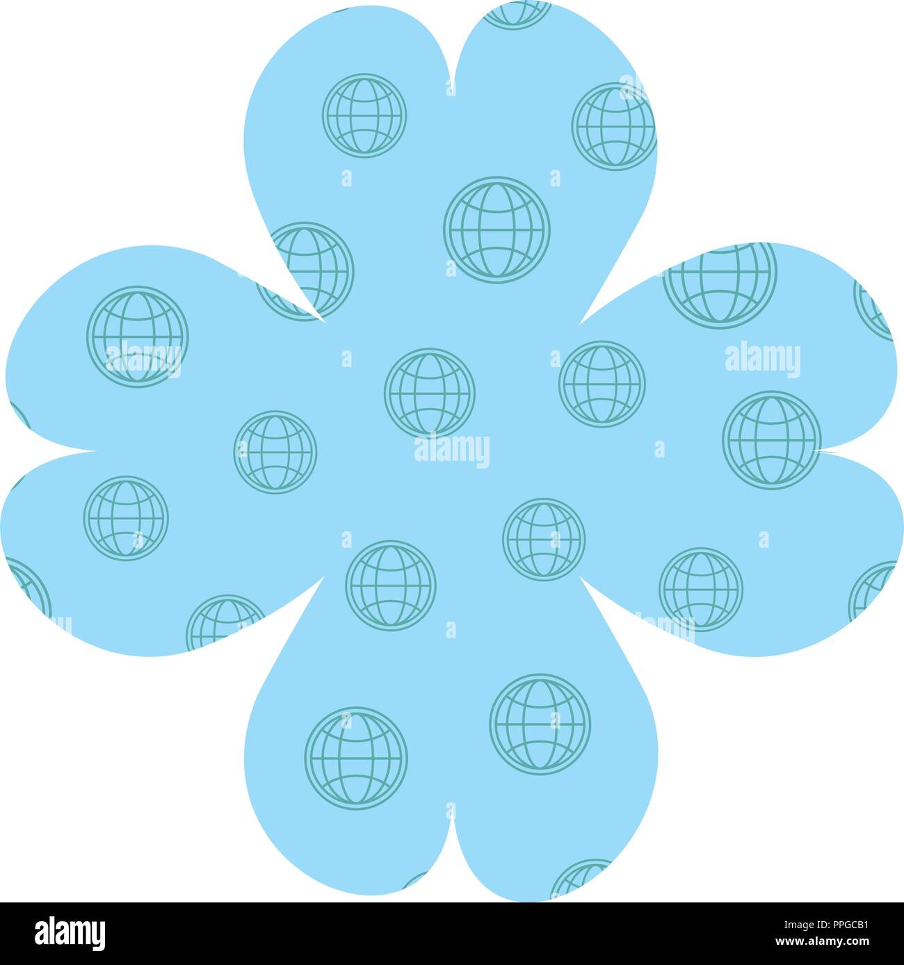 Global sphere Flower frame Stock Vector Image & Art - Alamy