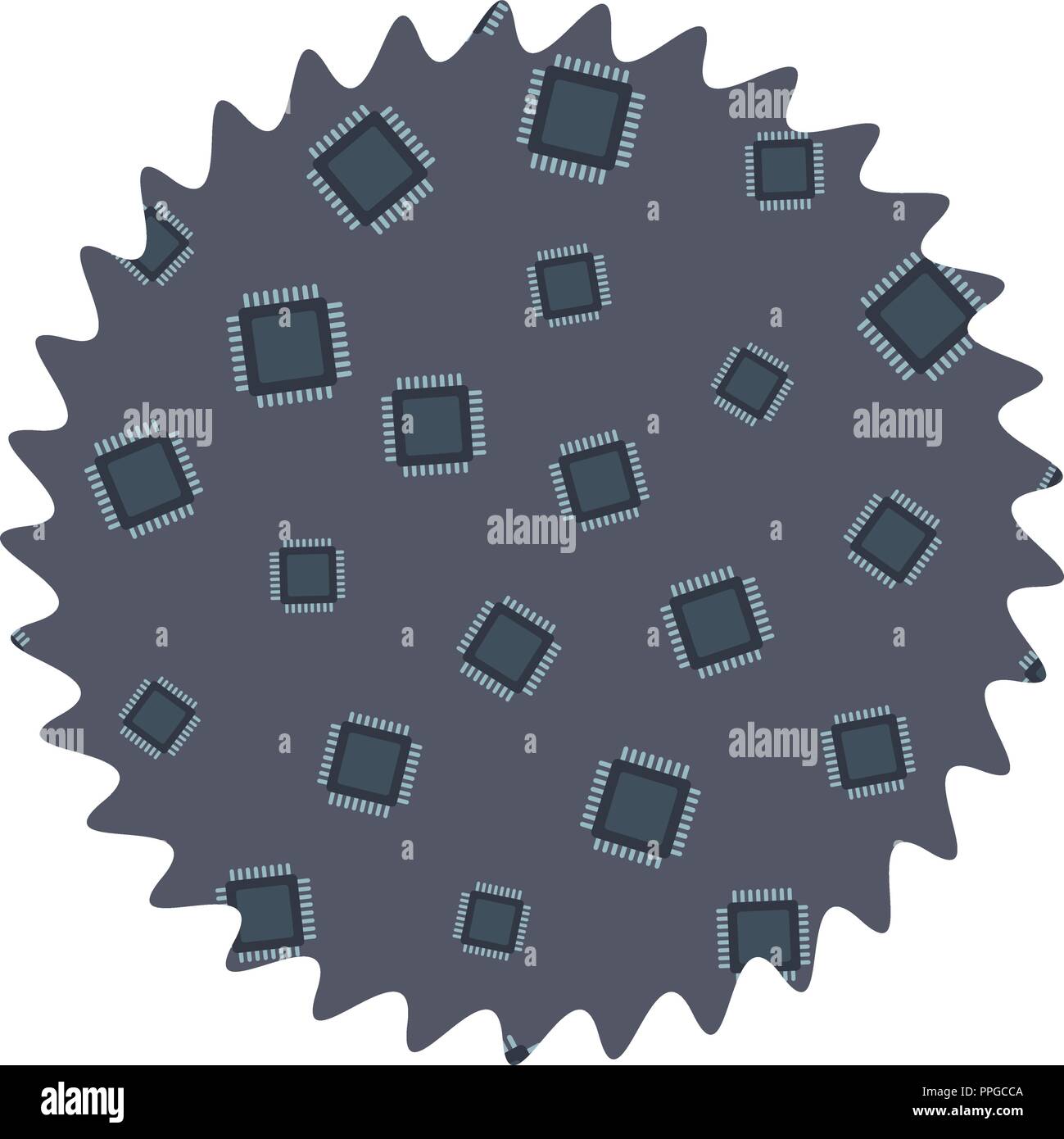 Microchip round label Stock Vector Image & Art - Alamy