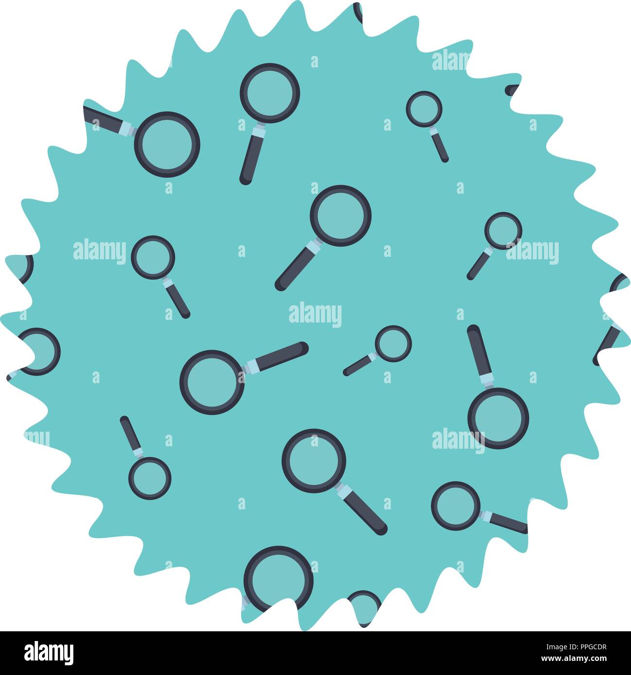 Magnifying glass round label Stock Vector Image & Art - Alamy