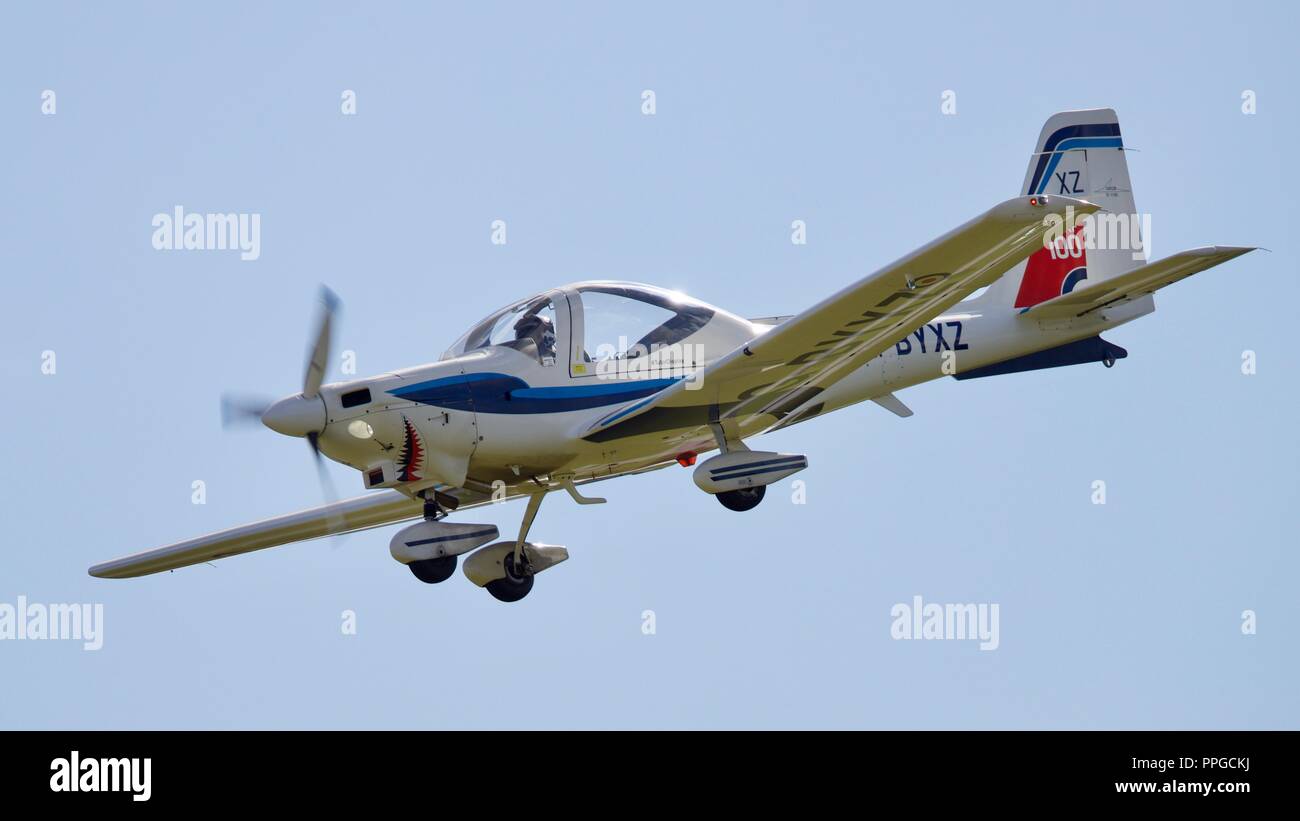 Royal Air Force Grob Tutor T1 performing at the Battle of Britain ...